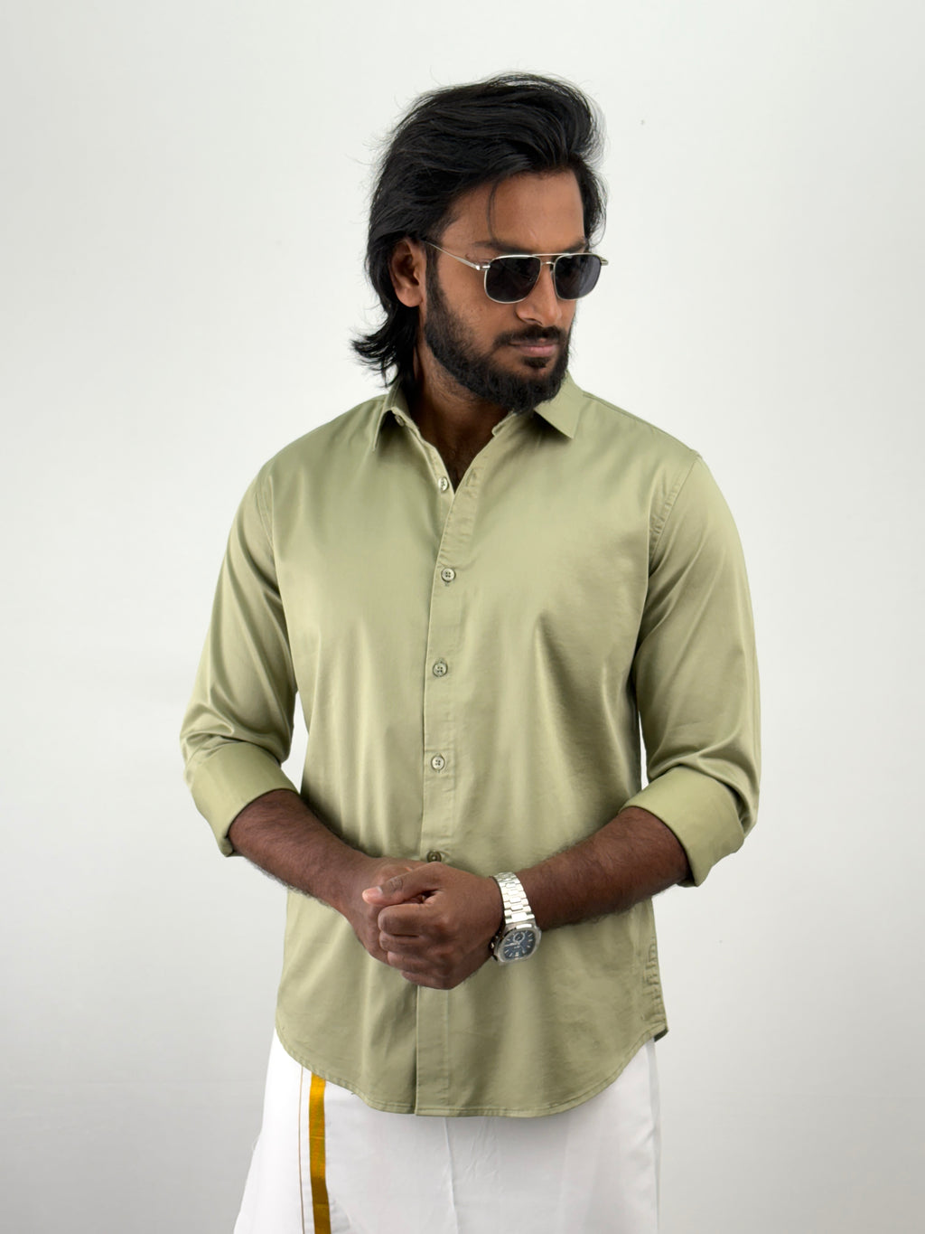 Violet Sateen Shirt 1